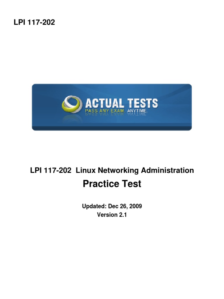 LPI 117-202 Linux Networking Administration Practice Test | PDF ...