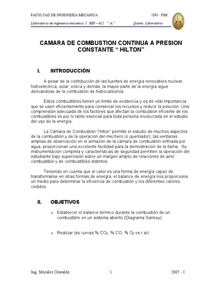 Camara Hilton | PDF | Combustión | Calor