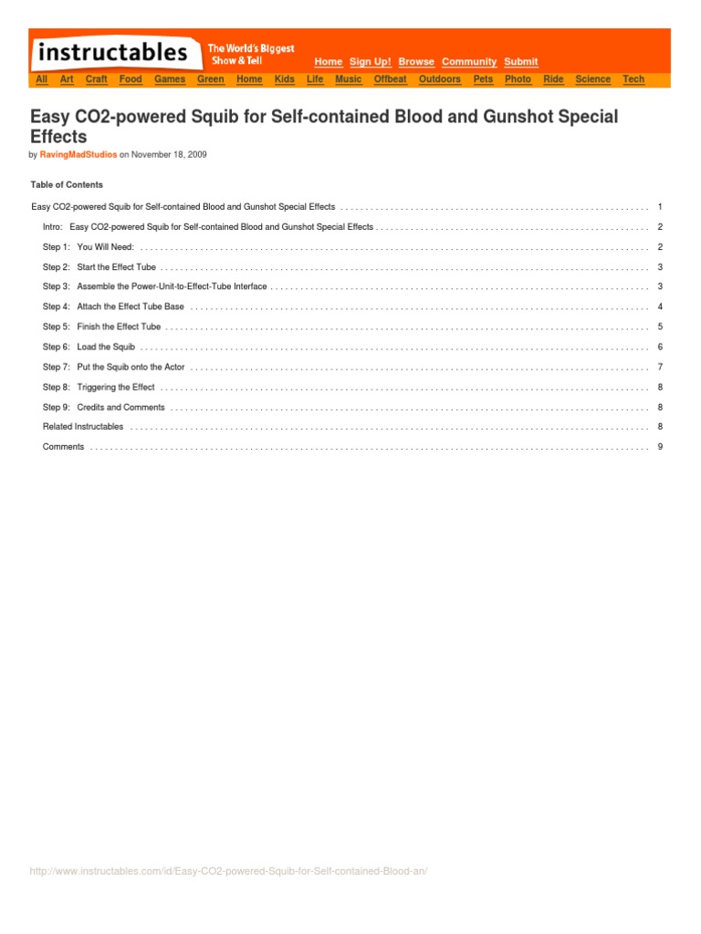Easy CO2 Powered Squib For Self Contained Blood An | PDF | Electrical ...
