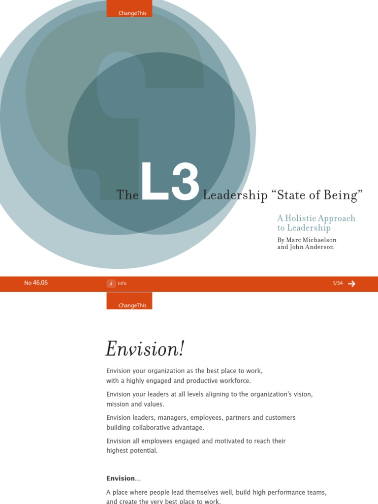 The Leadership "State of Being": A Holistic Approach To Leadership | PDF
