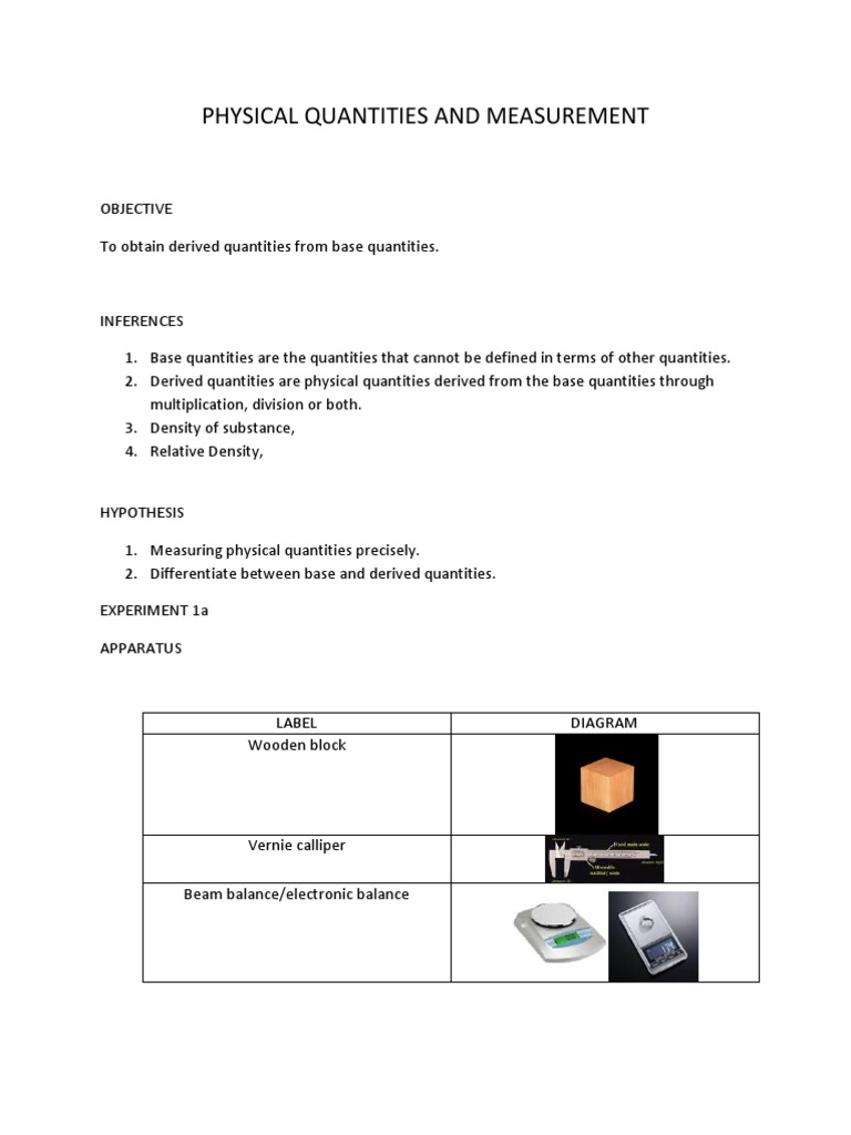 Understanding Physical Quantities Measurement | PDF | Density | Measurement