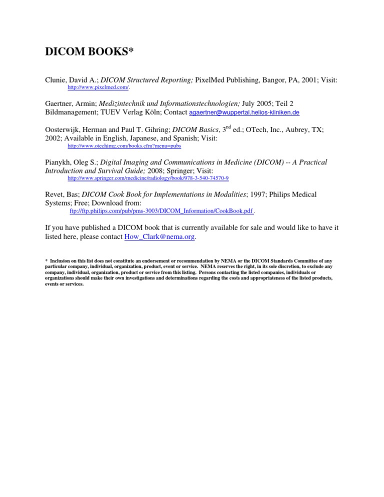 DICOM Books | PDF
