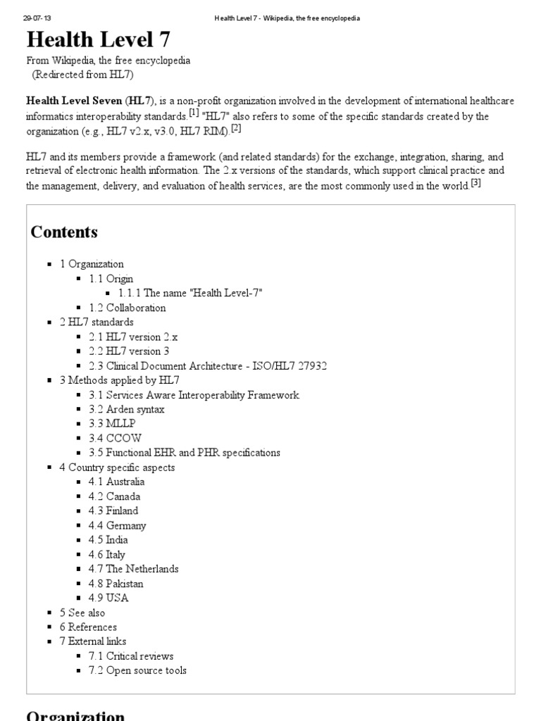 Health Level 7 | PDF | Health Informatics | Healthcare Management
