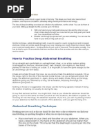 Diaphragmatic Breathing Techniques Guide | PDF