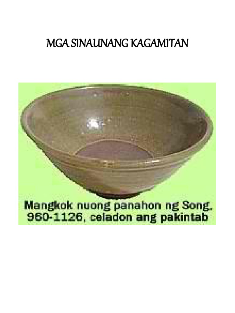 Mga Sinaunang Kagamitan | PDF