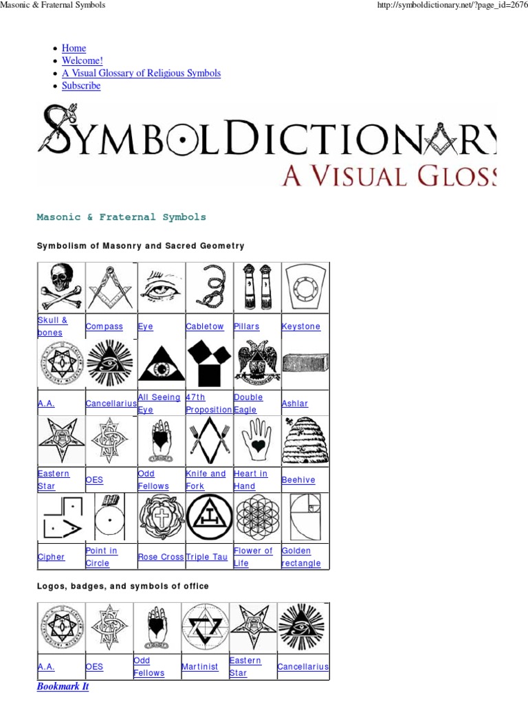 Masonic Symbols and Their Meanings | PDF | Freemasonry | Cultural ...