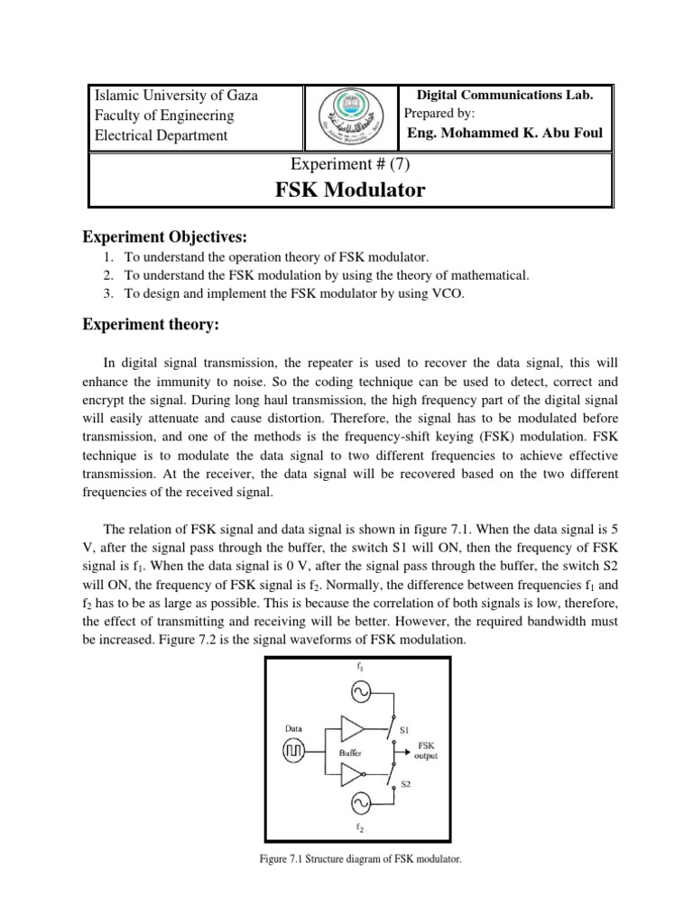 FSK PDF Capacitor Modulation