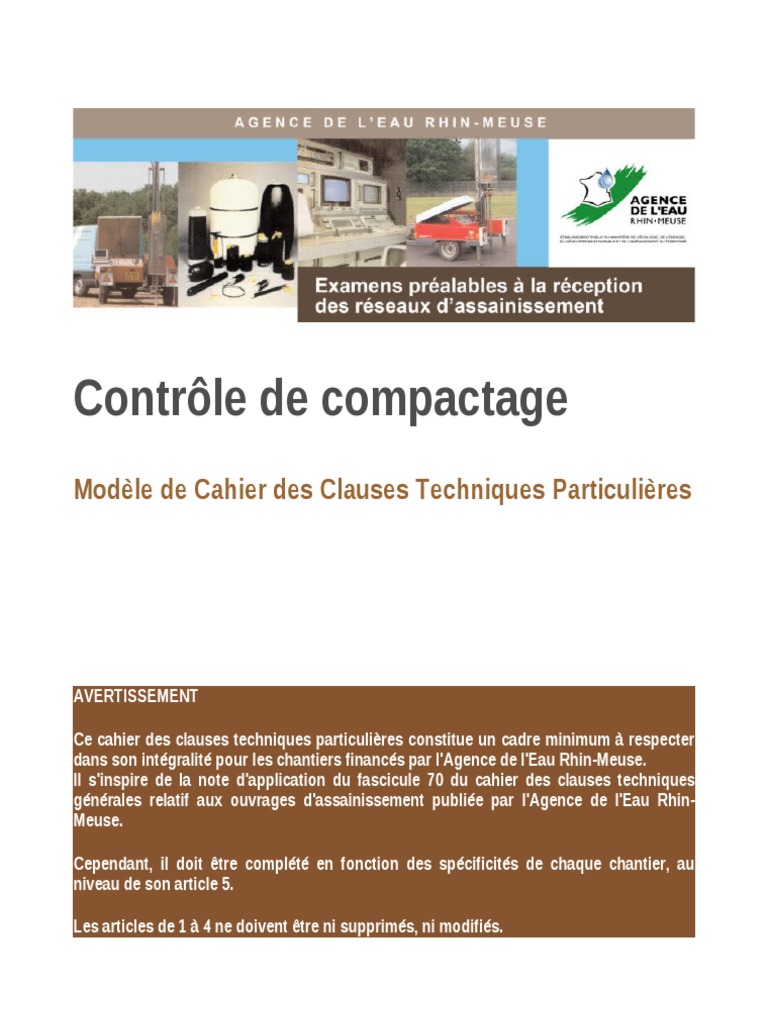 Contrôle de Compactage en Assainissement | PDF | Entrepreneur principal ...