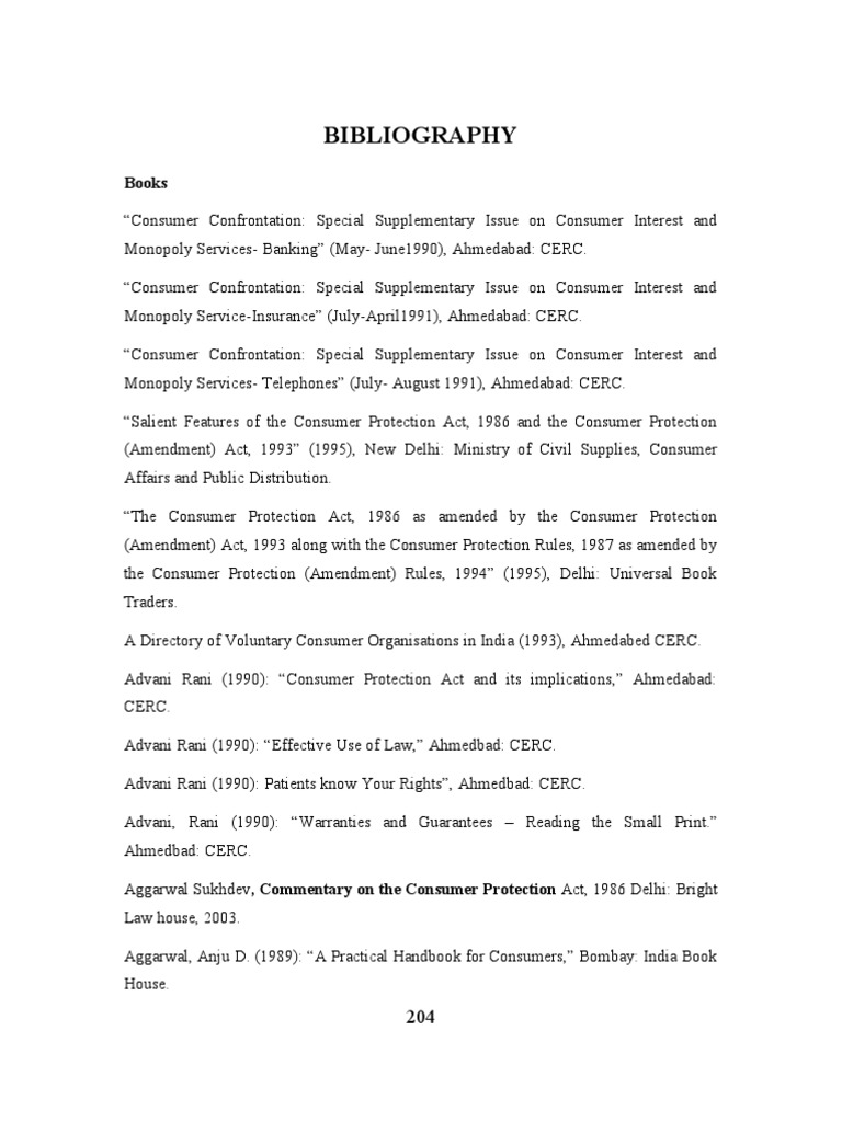 12 Bibliography | Consumer Protection | Consumerism