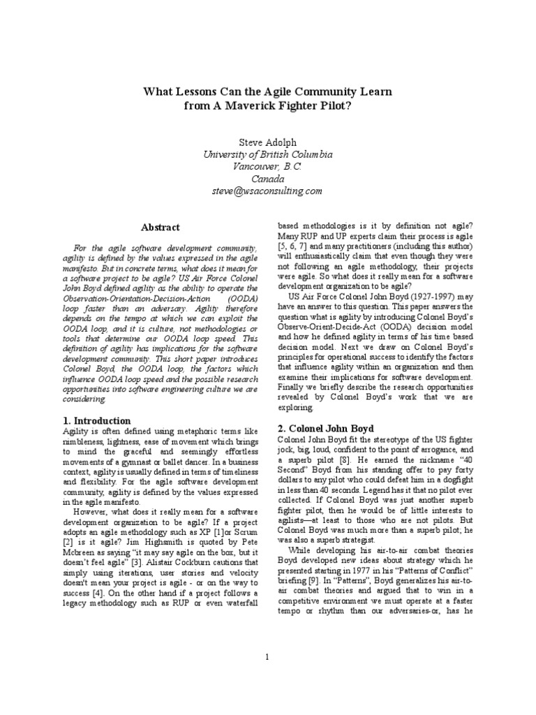 John Boyd: Lessons From A Fighter Pilot | PDF | Military Science ...