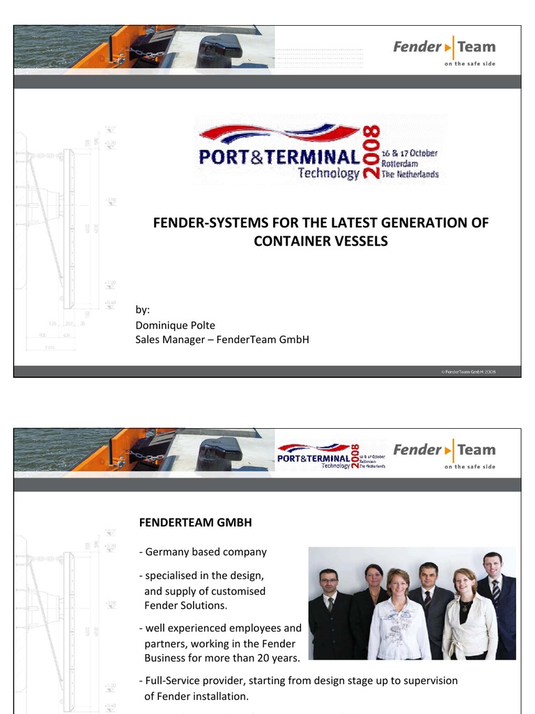Fender Systems for Modern Container Vessels | PDF | Engineering | Nature