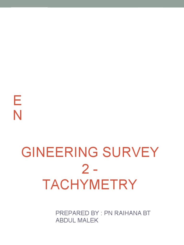Tachometry | PDF | Surveying | Scientific Observation