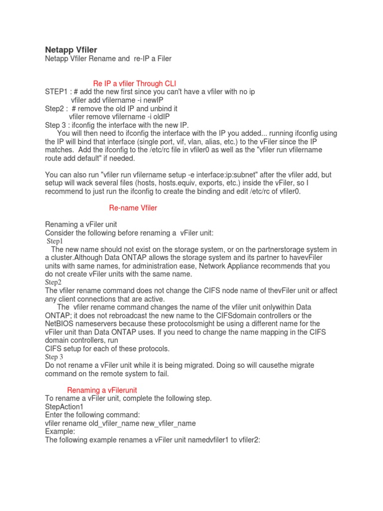 Netapp Vfiler | PDF