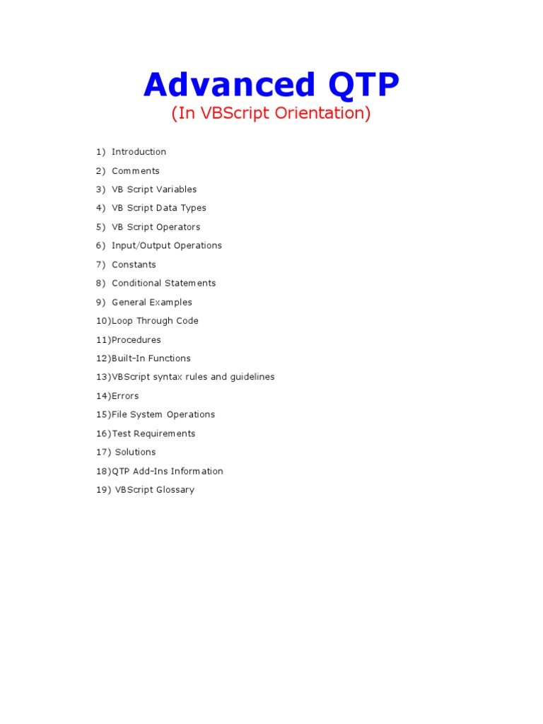 Vb Script Gc Download Free Pdf Scripting Language Array Data Type
