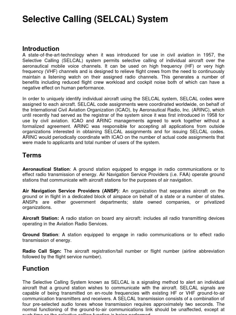 Selective Calling | PDF | Radio | Transmitter