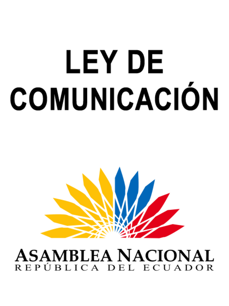 Ley Orgánica De Comunicación Pdf