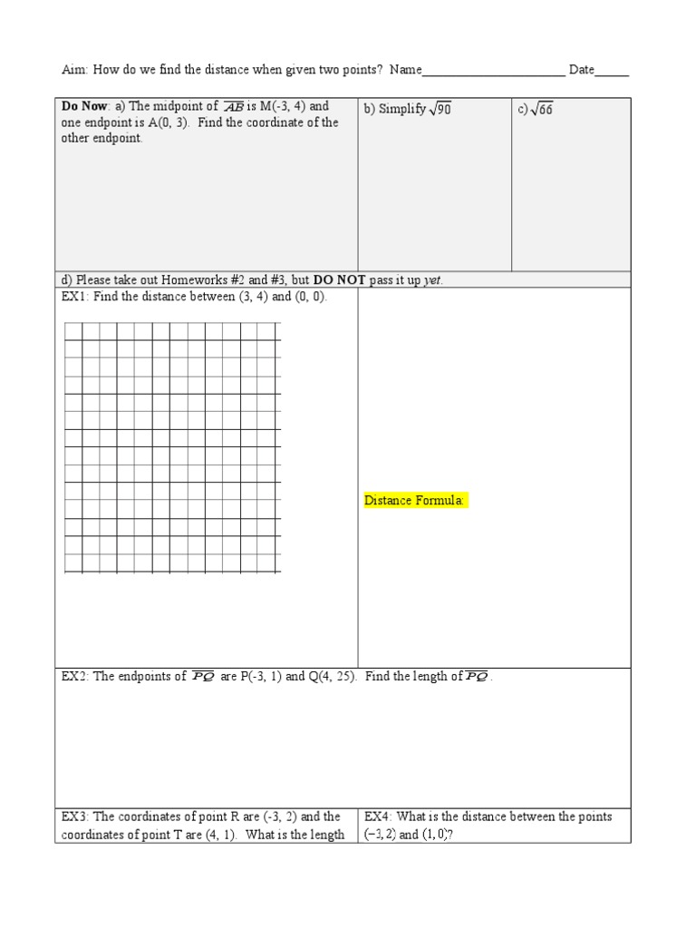 Calculating Distance Between Points | PDF | Technology & Engineering