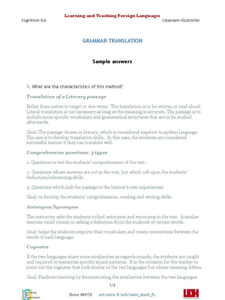 1 A Grammar Trans Cog | PDF | Second Language | Language Education