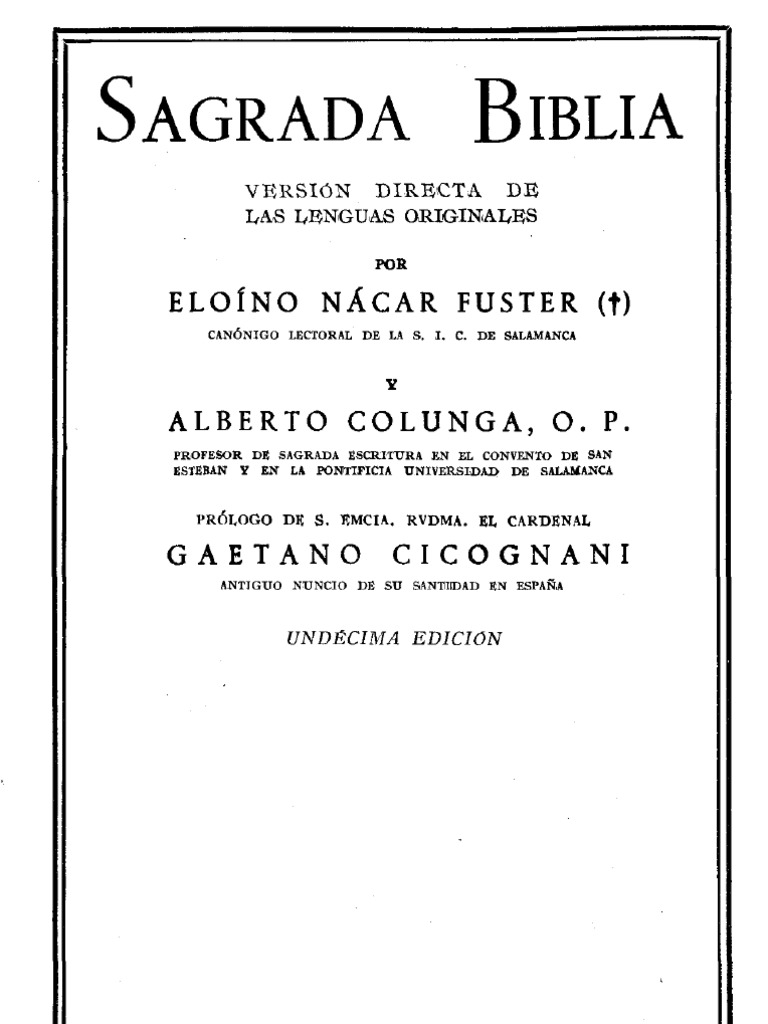 Nacar e Colunga A Sagrada Biblia Bac 1961 | PDF | espíritu Santo ...
