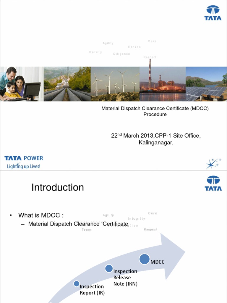 The Seven Step Material Dispatch Clearance Certificate Procedure | PDF ...