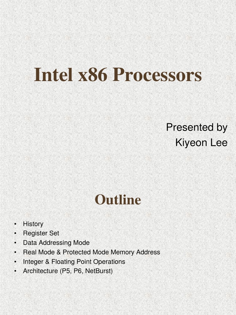 Intel x86 Processors | Download Free PDF | Central Processing Unit | Cpu Cache