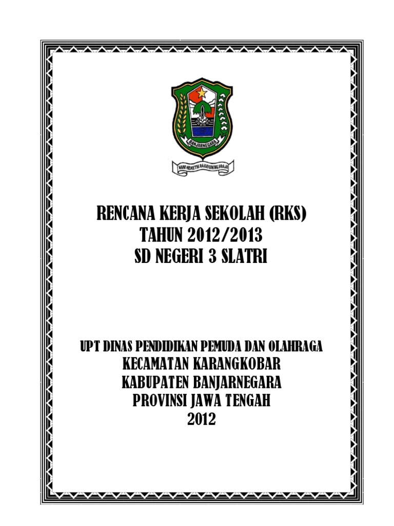 Contoh Rencana Kerja Sekolah | PDF