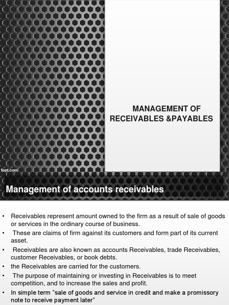 Receivables and Payables Management | PDF | Factoring (Finance ...