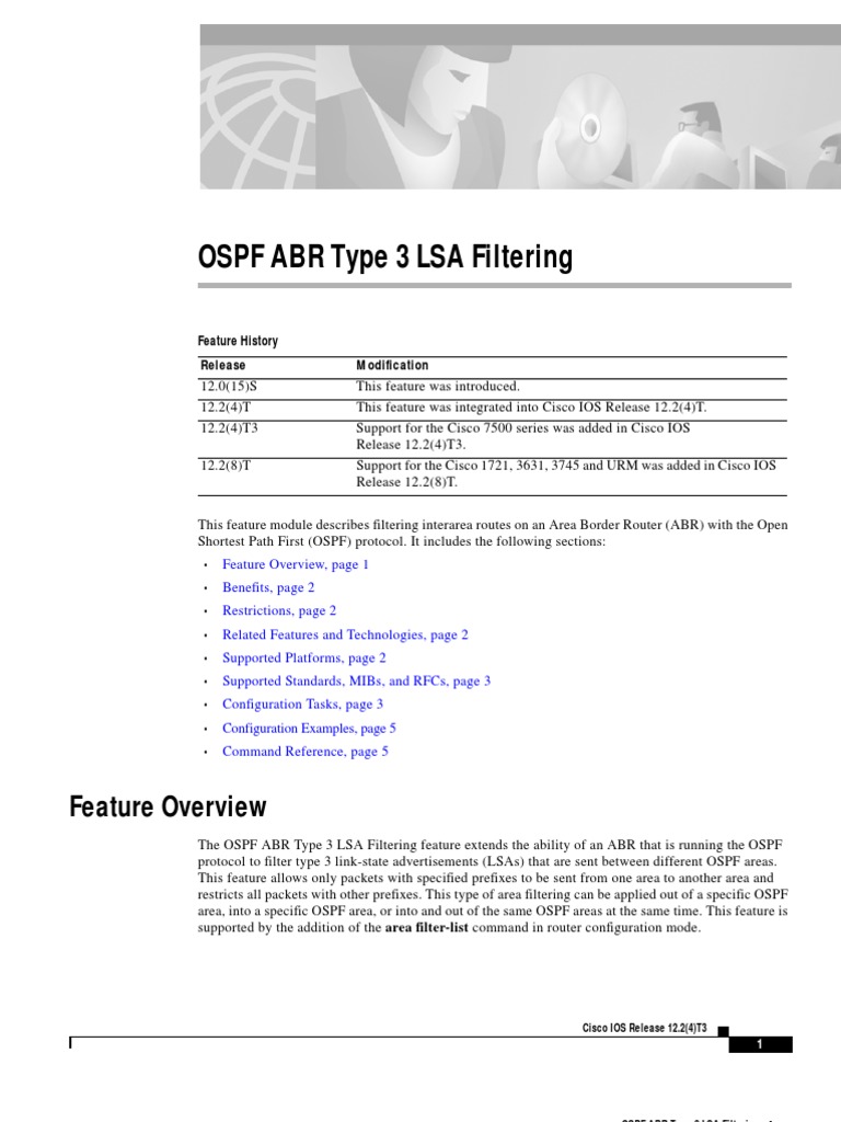 Ospf Abr Type 3 Lsa Filtering Pdf Pdf Routing Cyberspace