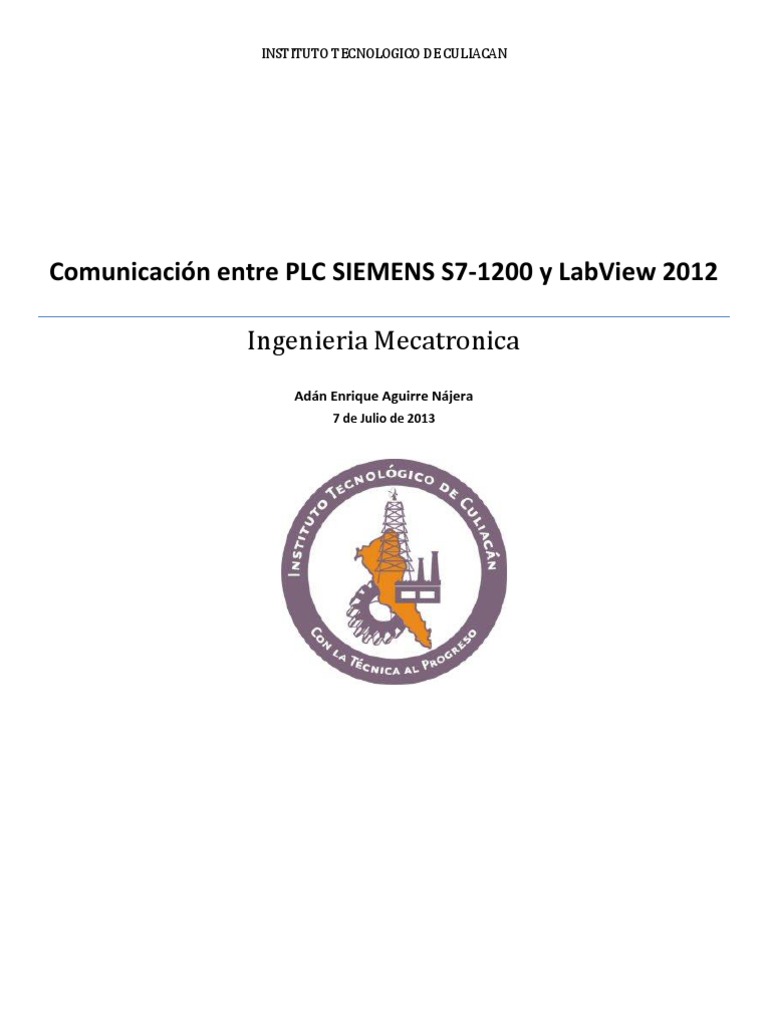 Comunicación Entre PLC y LabView 2012 | PDF | Dirección IP | Red de ...