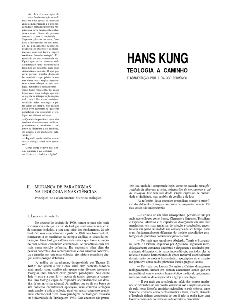 Hans Kung | PDF | Science | Divindade (disciplina acadêmica)