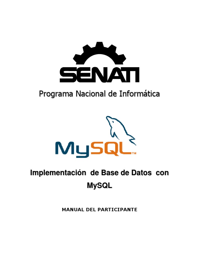 Manual MySQL Senati | Descargar gratis PDF | Mi sql | Bases de datos