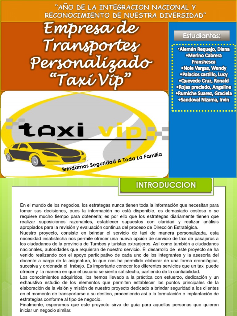 Taxi Vip | PDF | Taxi | Business