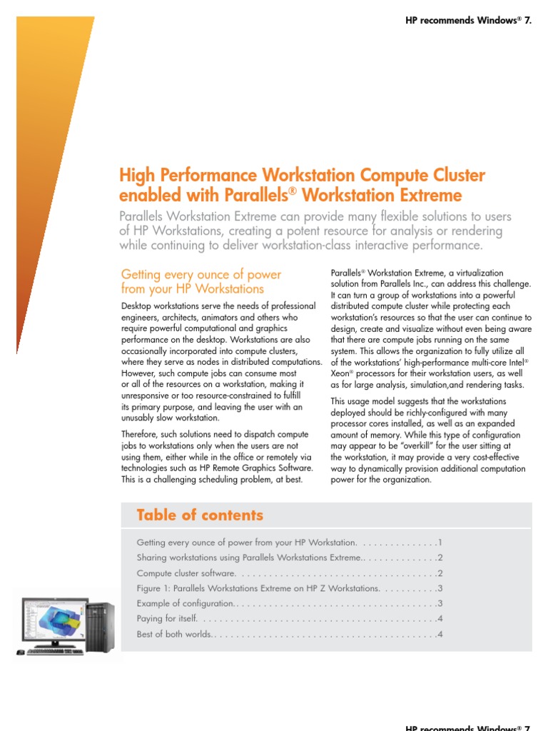 Parallels Workstation Extreme Compute Cluster | PDF | Computer Cluster ...