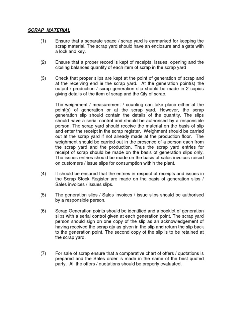 Scrap | Scrap | Receipt