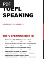 TOEFL Speaking Template