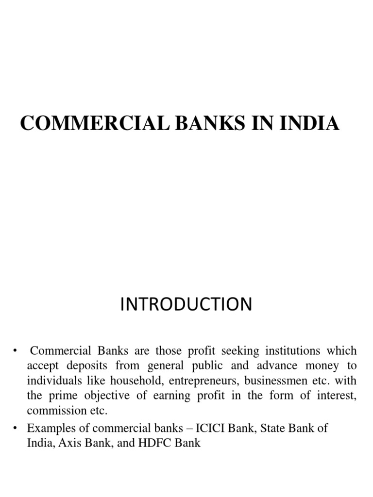 Commercial Banks in India.. | PDF | Money Creation | Reserve Requirement