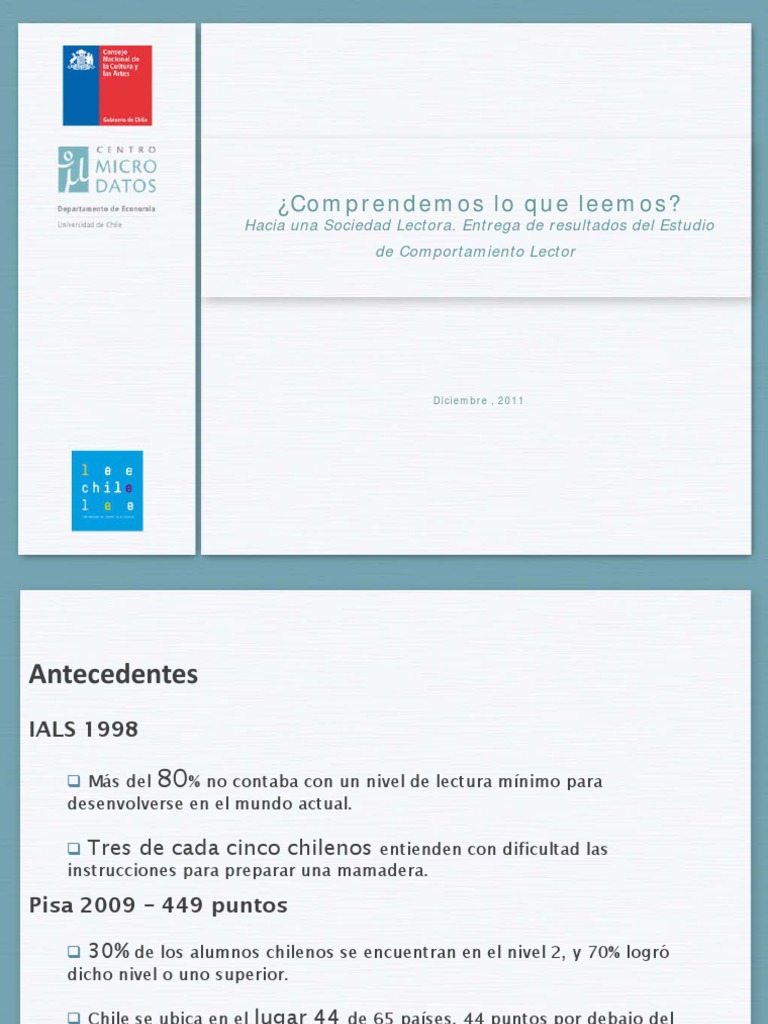 Comprendemos Lo Que Leemos | PDF | Lectura (proceso) | Comprensión lectora