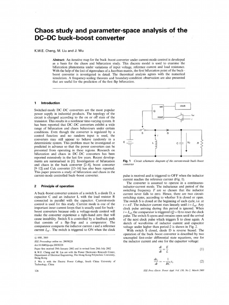 Chaos Study and Parameter-Space Analysis of The | PDF | Chaos Theory | Capacitor