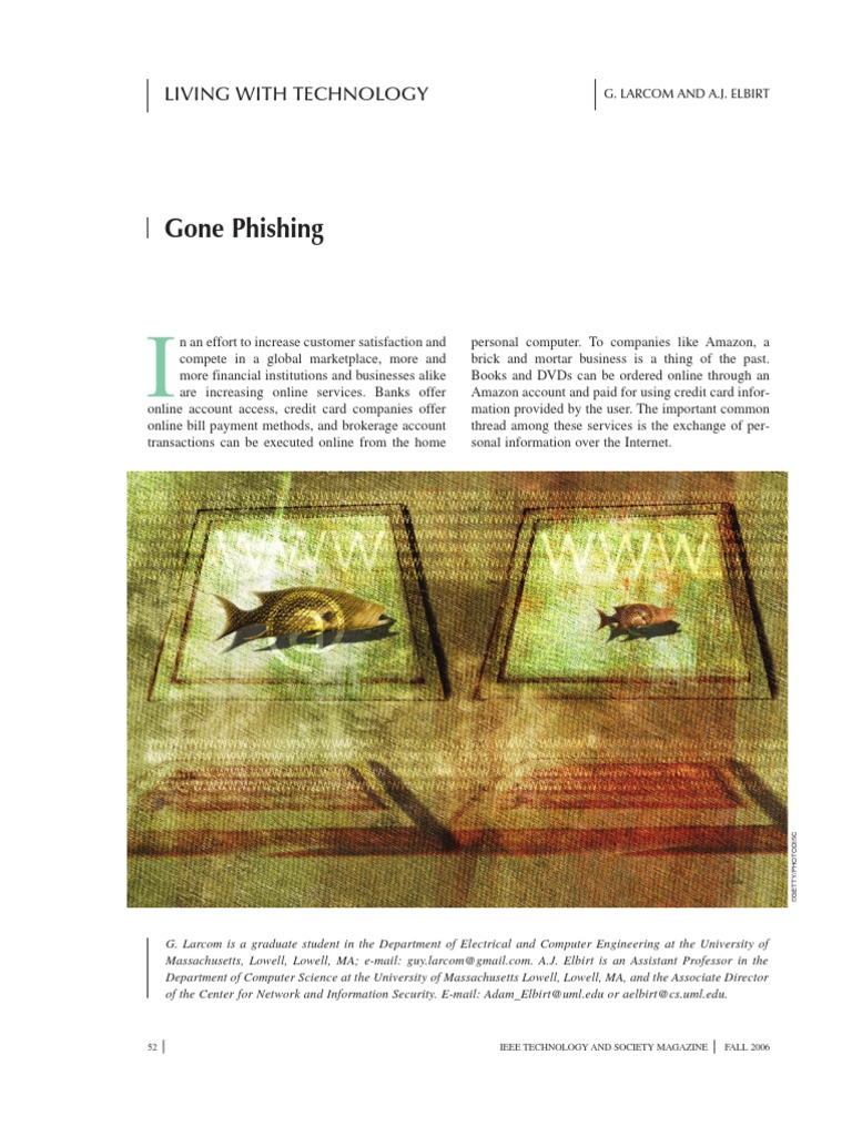 Gone Phishing Living With Technology Pdf Phishing Malware
