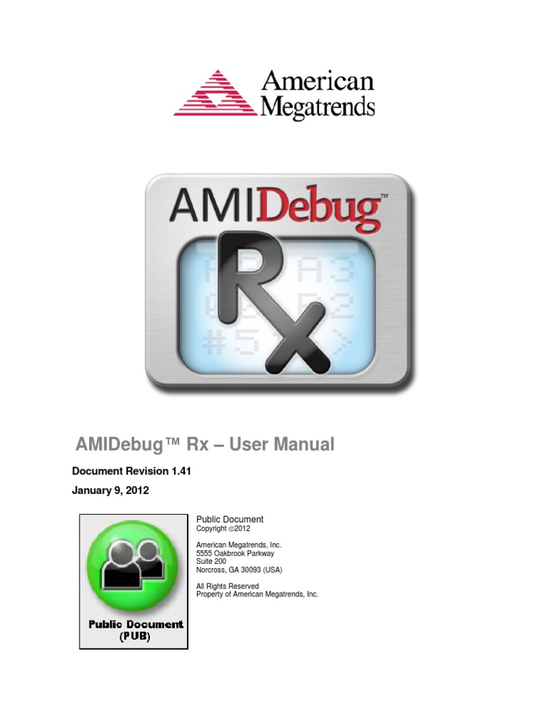 AMI Debug RX User Manual PUB | PDF | Device Driver | Usb