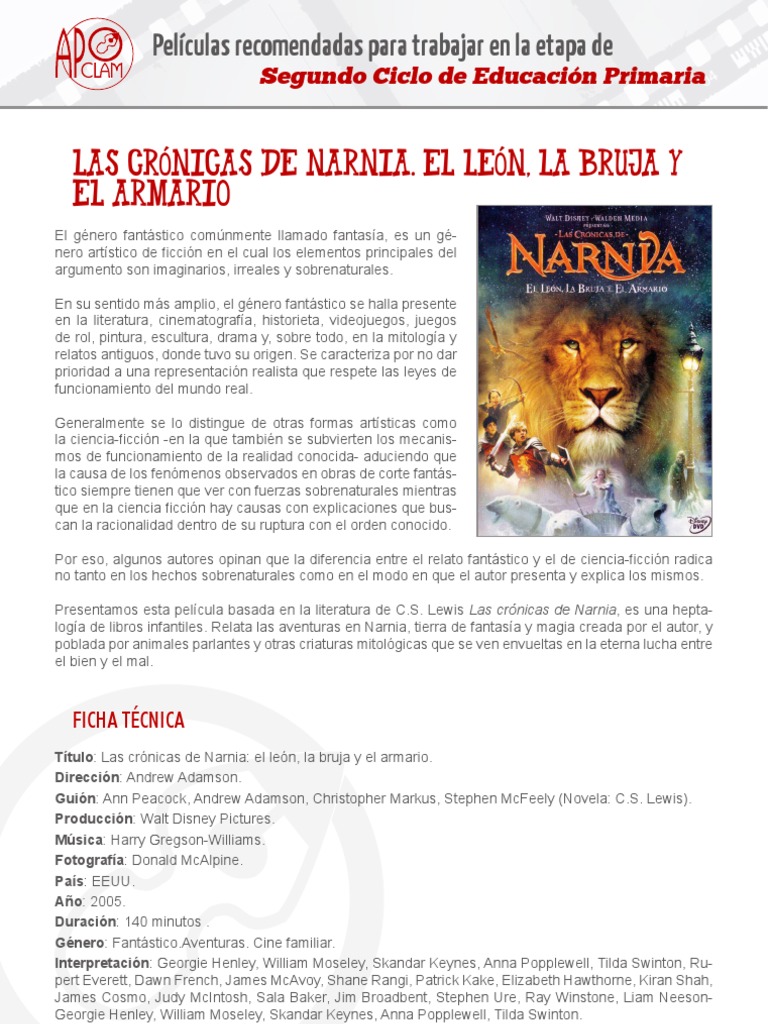 Cronicas de Narnia El Leon La Bruja El Armario | PDF | Las cronicas de ...