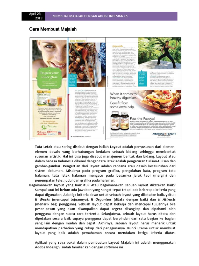 Cara Membuat Majalah Dengan Indesign | PDF