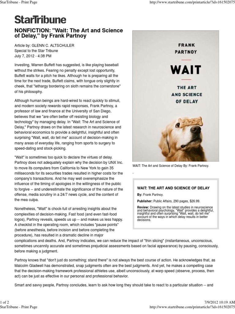 Altschuler Review 20120708 496 | PDF | Decision Making | Psychological ...