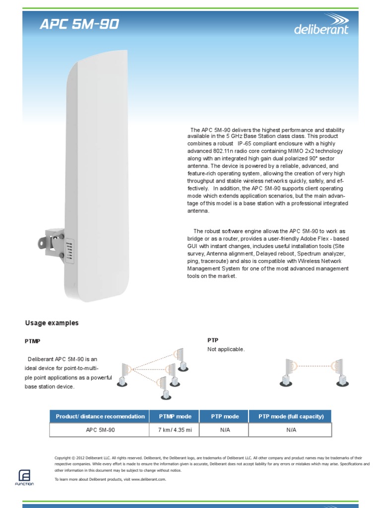 APC 5M-90: Usage Examples | PDF | Ieee 802.11 | Wireless Lan