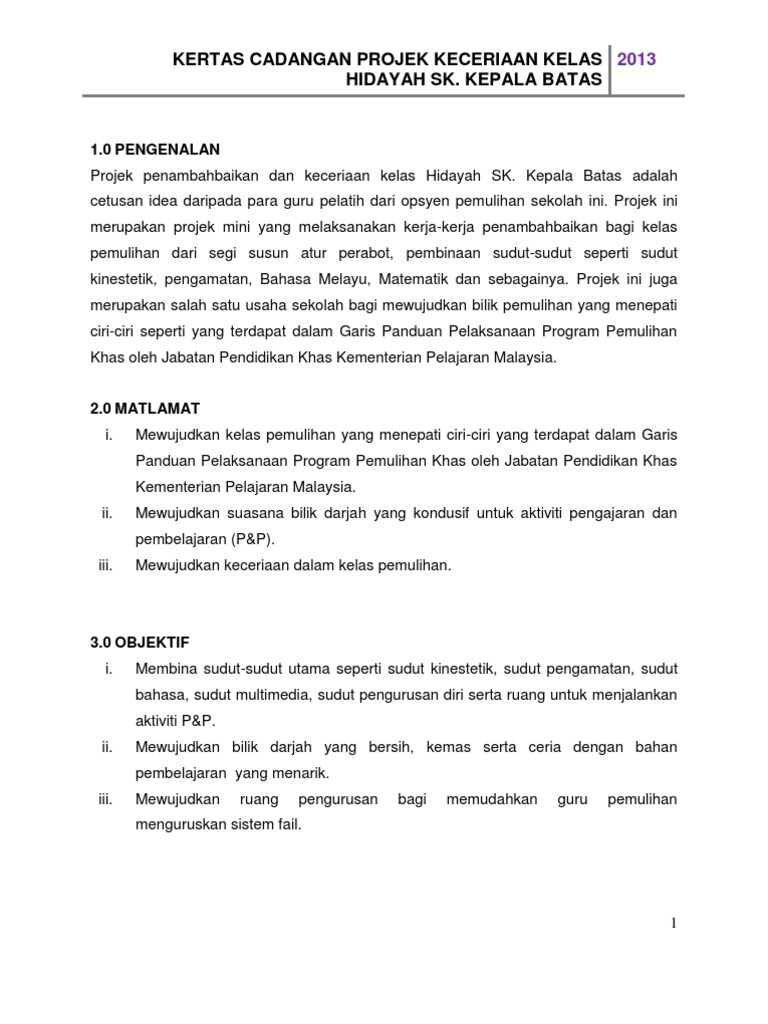 Kertas Kerja Keceriaan Sekolah | PDF
