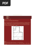 Basic Sari Blouse Pattern Guide | PDF | Blouse | Waist