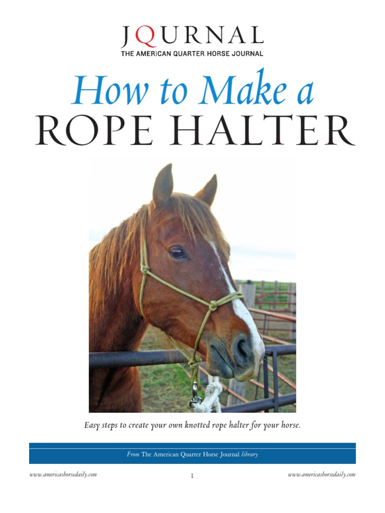How To Make A Rope Halter | Download Free PDF | Knot | Rope