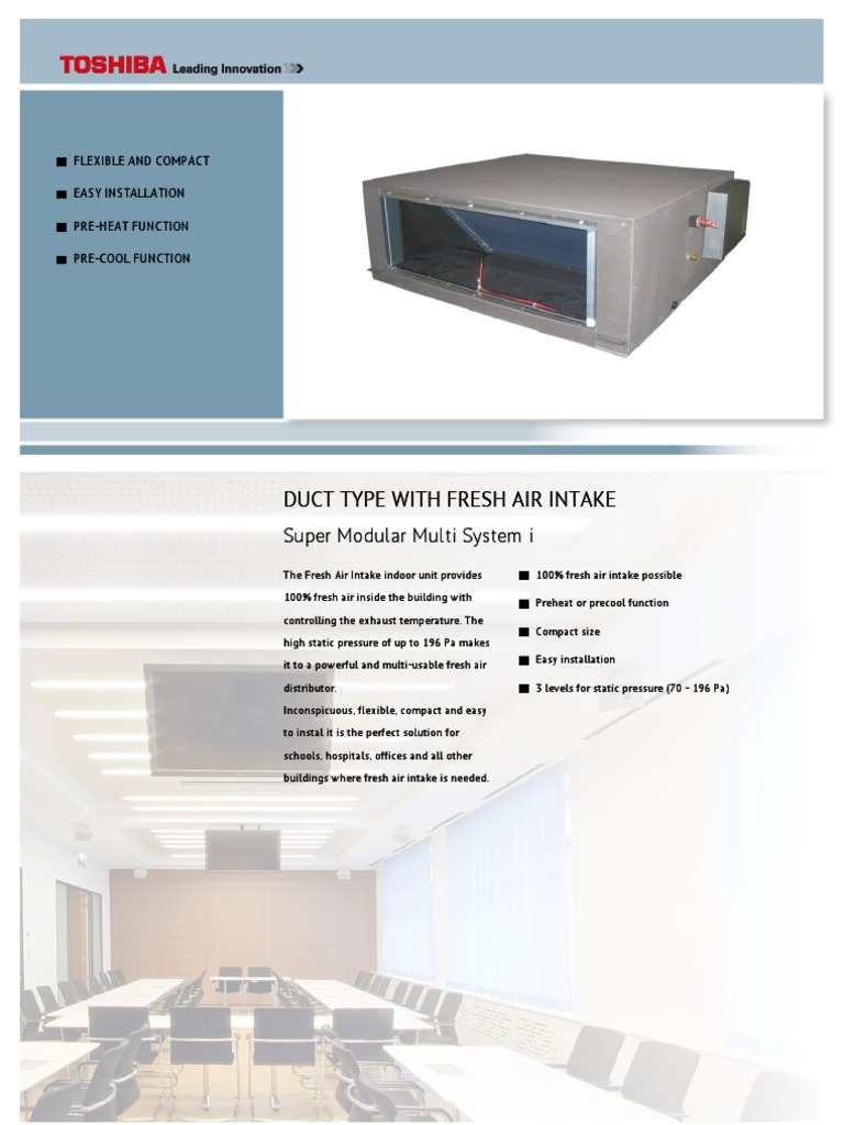 Duct Type With Fresh Air Intake Duct Type With Fresh Air Intake | PDF