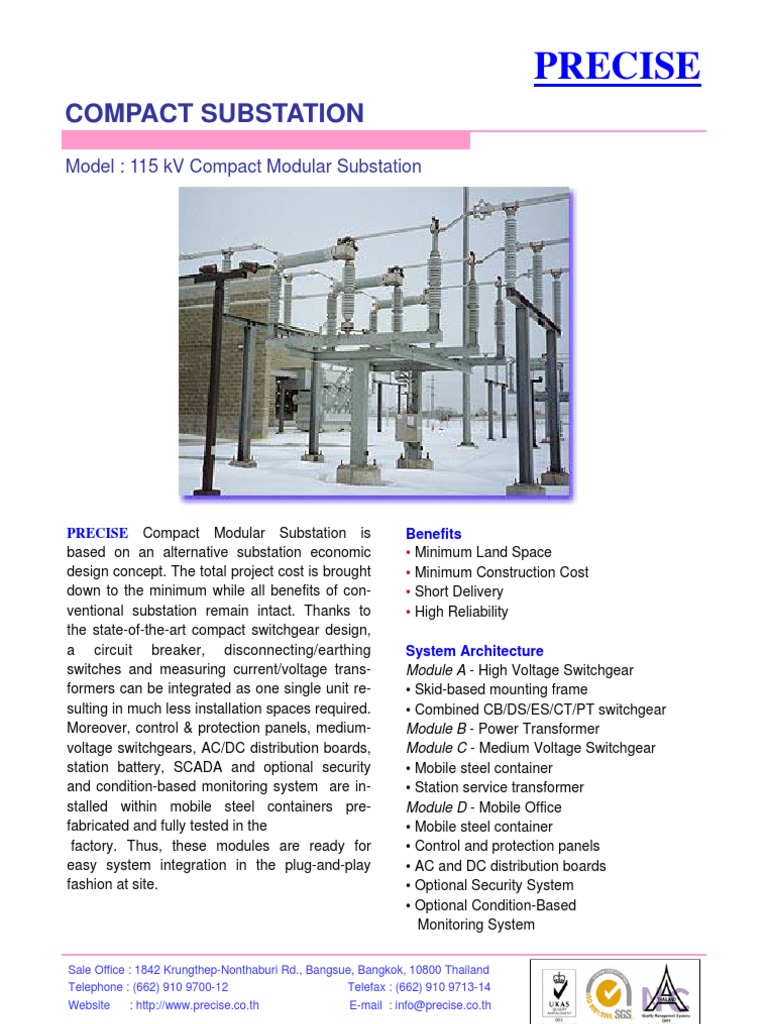 Compact Substation | PDF | Electrical Substation | Modularity