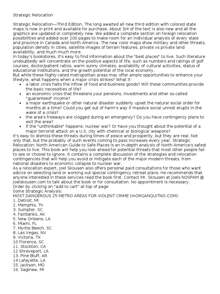 Strategic Relocation | PDF | Los Angeles | Taxes